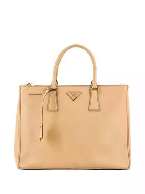 Prada Double Zip Large Tote Bag - Neutrals