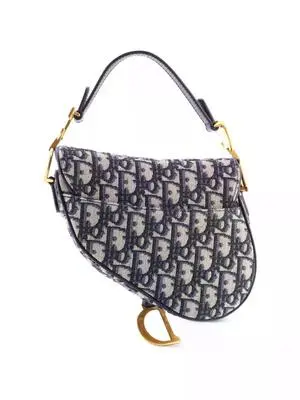 Dior Saddle Handbag Oblique Canvas Mini Shoulder Bag - Blue