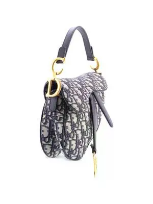Dior Saddle Handbag Oblique Canvas Mini Shoulder Bag - Blue