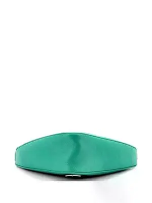 Prada Triangle Logo Saffiano Leather Wristlet Pouch