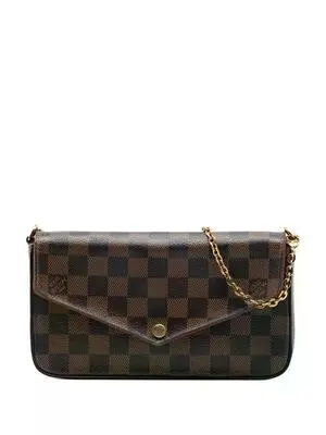 LOUIS VUITTON Damier Ebene Pochette Felicie - Brown
