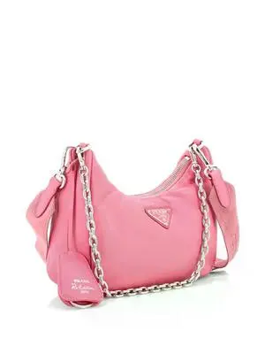 Prada Re-edition 2005 Nappa Leather Shoulder Bag - Pink