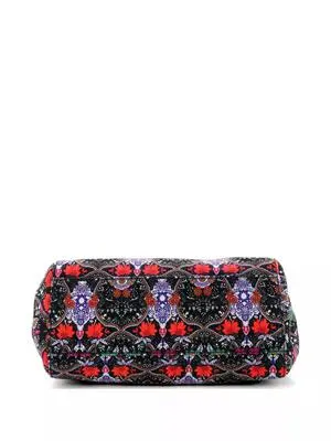 Miu Miu Logo Convertible Canapa Printed Canvas Mini Tote Bag