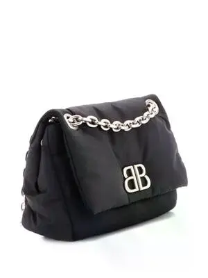 Balenciaga Monaco Chain Flap Nylon Mini Shoulder Bag