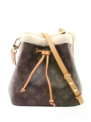 LOUIS VUITTON 2010-2026 Monogram Neonoe Shearling Bb Satchel