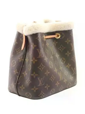 LOUIS VUITTON 2010-2026 Monogram Neonoe Shearling Bb Satchel