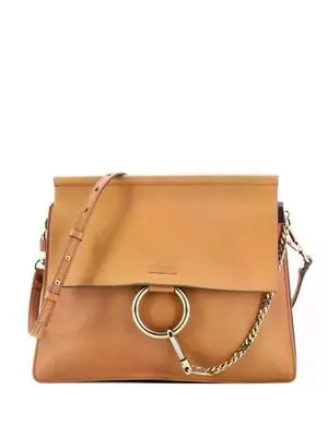 Chloé Faye Leather Medium Shoulder Bag - Brown
