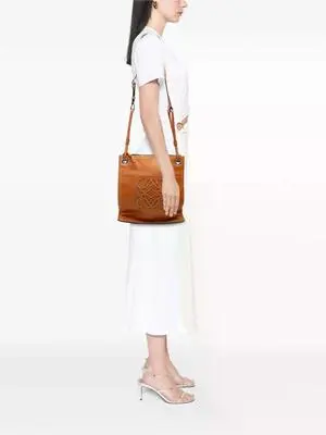 Loewe 2000-2010 Leather Anagram Crossbody Bag