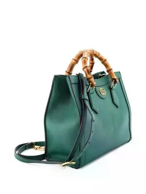 Gucci Diana Nm Bamboo Handle Small Tote Bag - Green