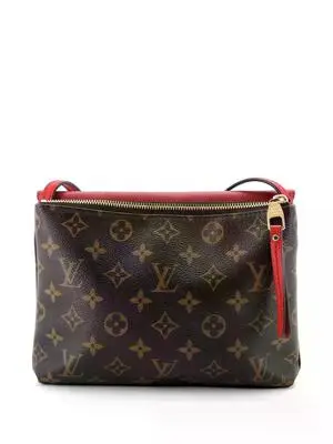 LOUIS VUITTON Twice Handbag Monogram Canvas And Leather Crossbody Bag - Brown