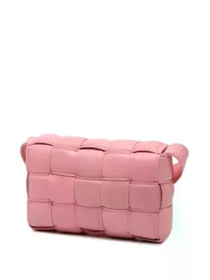 Bottega Veneta 2010-2025 Small Nappa Intrecciato Padded Cassette Crossbody Bag - Pink