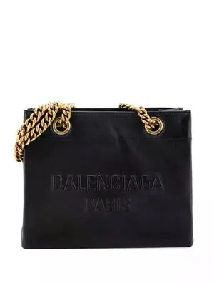 Balenciaga Duty Free Chain Leather Small Tote Bag - Black