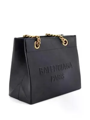 Balenciaga Duty Free Chain Leather Small Tote Bag - Black