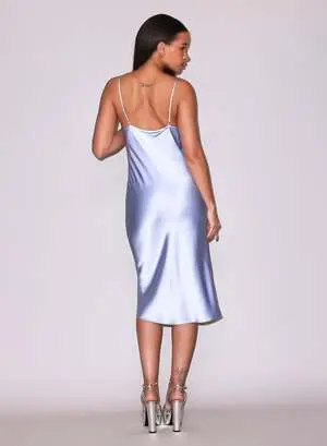 Fleur Du Mal Cowl Neck Slip Dress - Cloud