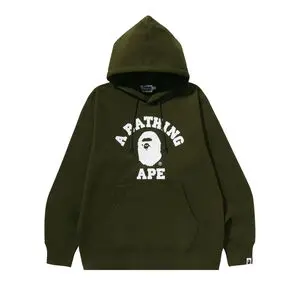 A BATHING APE College Pullover Hoodie - Green