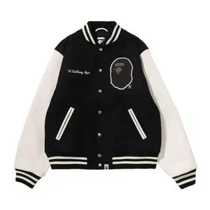 A BATHING APE Univ Varsity Jacket - Black