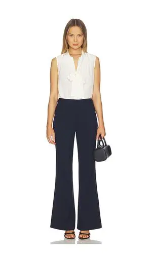 Veronica Beard Magnolia Sleeveless Blouse With Front Tie