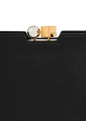 Jacquemus Le Salon Leather Shoulder Bag - Black