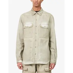 Rick Owens Oversized Washed-denim Overshirt - Sand
