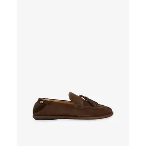 Dark Brown Suede Loafers for Women