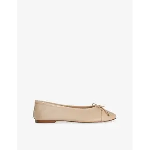 DUNE Haliah Patent-leather Ballet Flats - Blush Leather