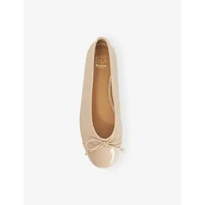 DUNE Haliah Patent-leather Ballet Flats - Blush Leather