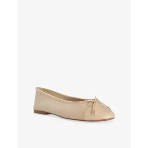 DUNE Haliah Patent-leather Ballet Flats - Blush Leather