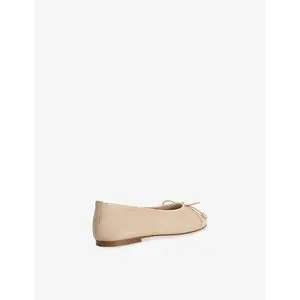 DUNE Haliah Patent-leather Ballet Flats - Blush Leather