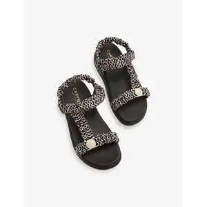 Carvela Novara Satin Flatform Sandals - Black/comb