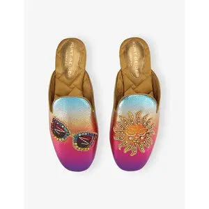 Kurt Geiger Embroidered Leather Mules