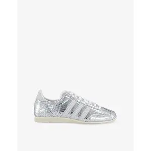 Adidas Leather Trainers - Silver Metallic Silver M