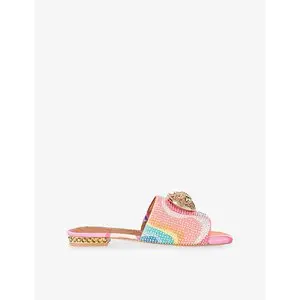 Kurt Geiger Chelsea Flat Satin Sandals - Mult/other