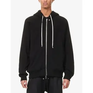 Rick Owens Cotton Zip-up Hoodie - Black