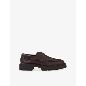 Sandro Lace-up Leather Loafers - Chocolate