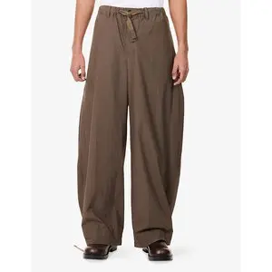 Sacai Typewriter Drawstring-waist Cotton Trousers