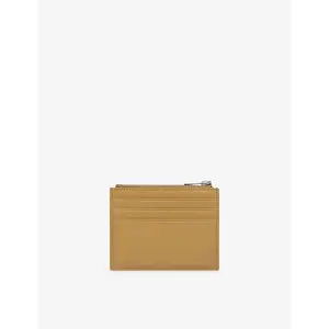 Sandro Zipped Logo-embossed Leather Cardholder - Natural