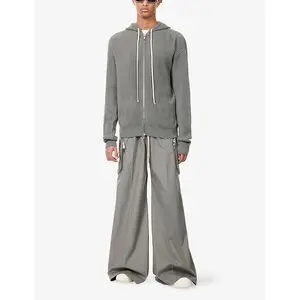 Rick Owens Zip-up Rib-knit Wool Hoody