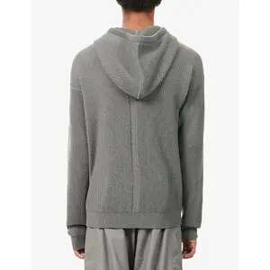 Rick Owens Zip-up Rib-knit Wool Hoody