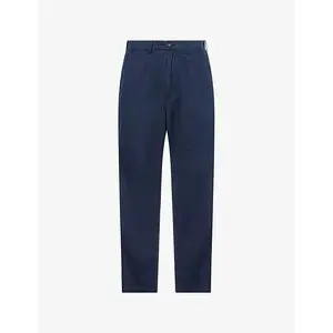 Barbour Straight-leg Relaxed-fit Cotton-blend Trousers - Navy