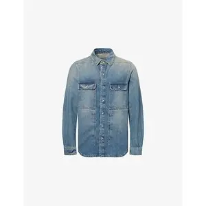 Rick Owens Oversized Washed-denim Overshirt - Washed Indigo