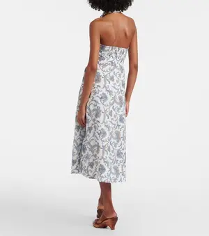 Veronica Beard Mackey Paisley Ramie Midi Dress - Multicoloured