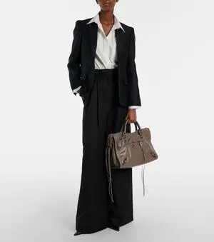 Balenciaga Le City Medium Leather Top-handle Bag - Grey