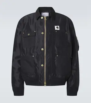 Sacai X Carhartt Corduroy-trimmed Blouson Jacket - Black