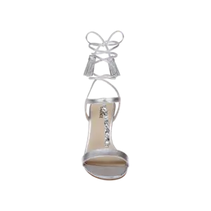 L'Agence Bond Leather Stiletto Sandals With Chain Detail