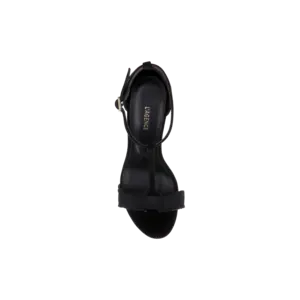 L'Agence Lerner Suede T-strap Sandals - Black