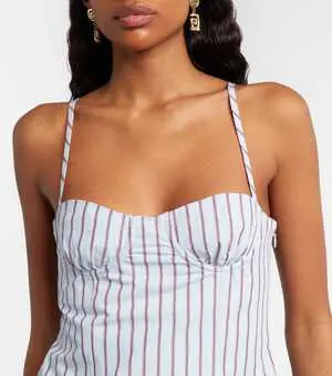 SIR. Pinstripe Cotton-blend Minidress