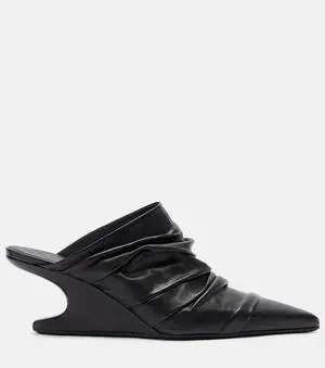 Rick Owens Cantilever 60 Leather Mules - Black