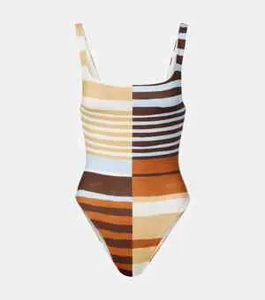CALA DE LA CRUZ Vienna Striped One Piece Swimsuit - Multicoloured