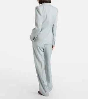 BLAZÉ MILANO Striped Straight Pants - Grey