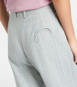 BLAZÉ MILANO Striped Straight Pants - Grey